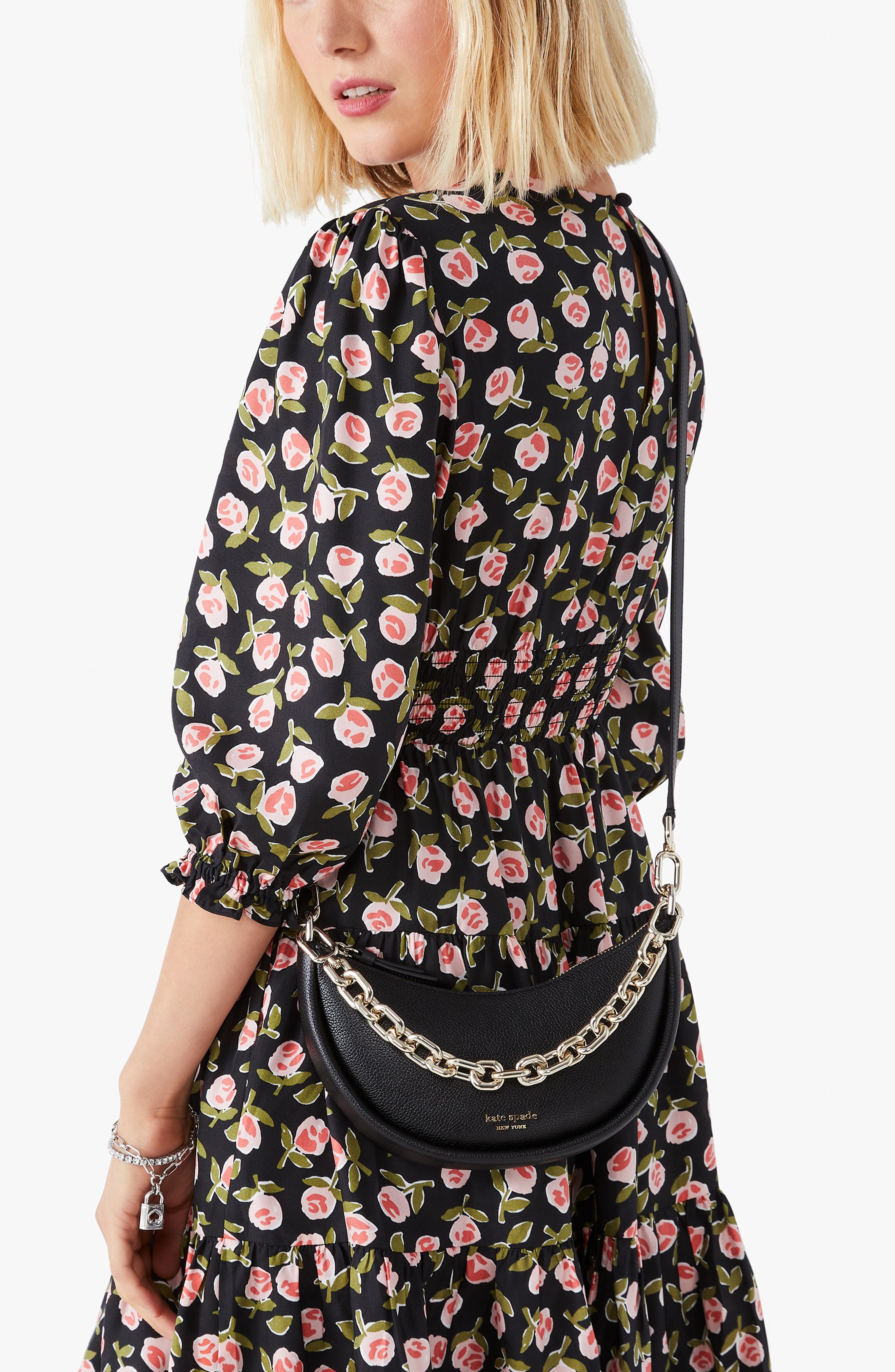 Kate Spade New York small smile pebbled leather crossbody bag ...