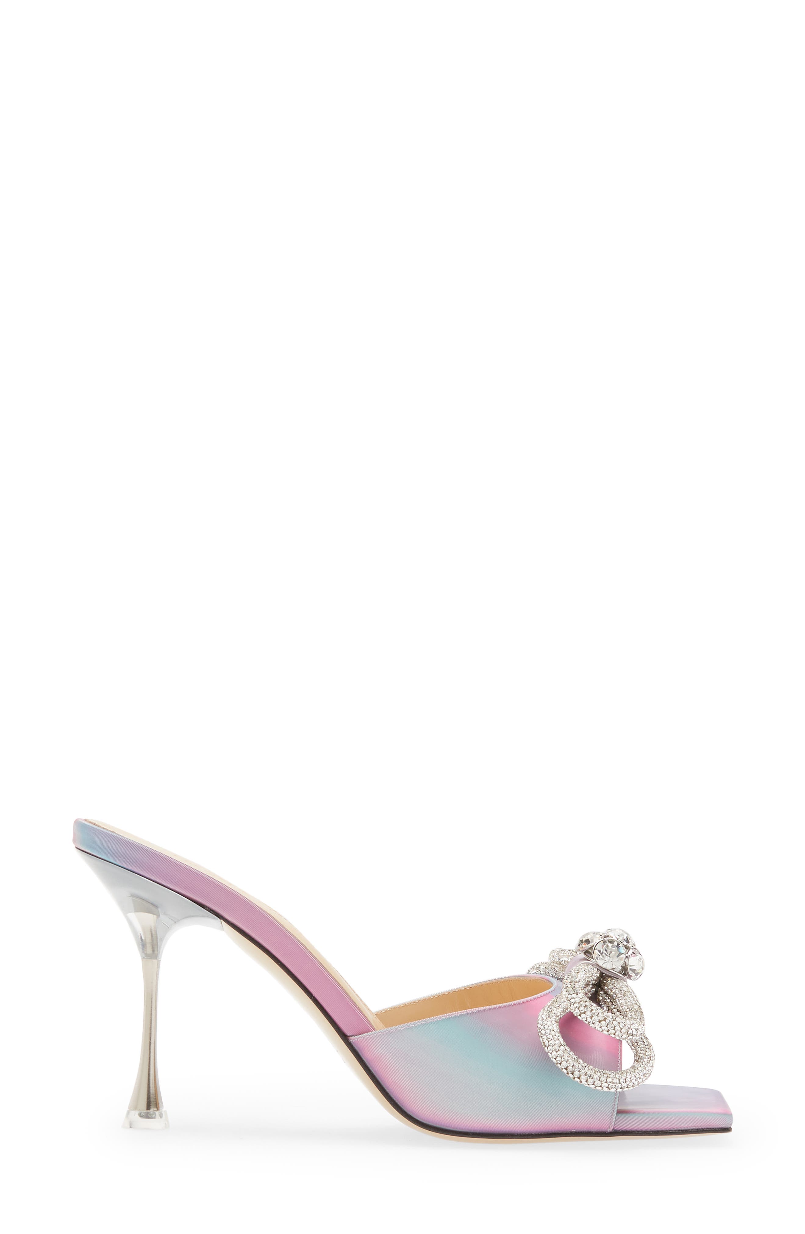 Mach & Mach Crystal Double Bow Square Toe Sandal (Women) | Nordstromrack