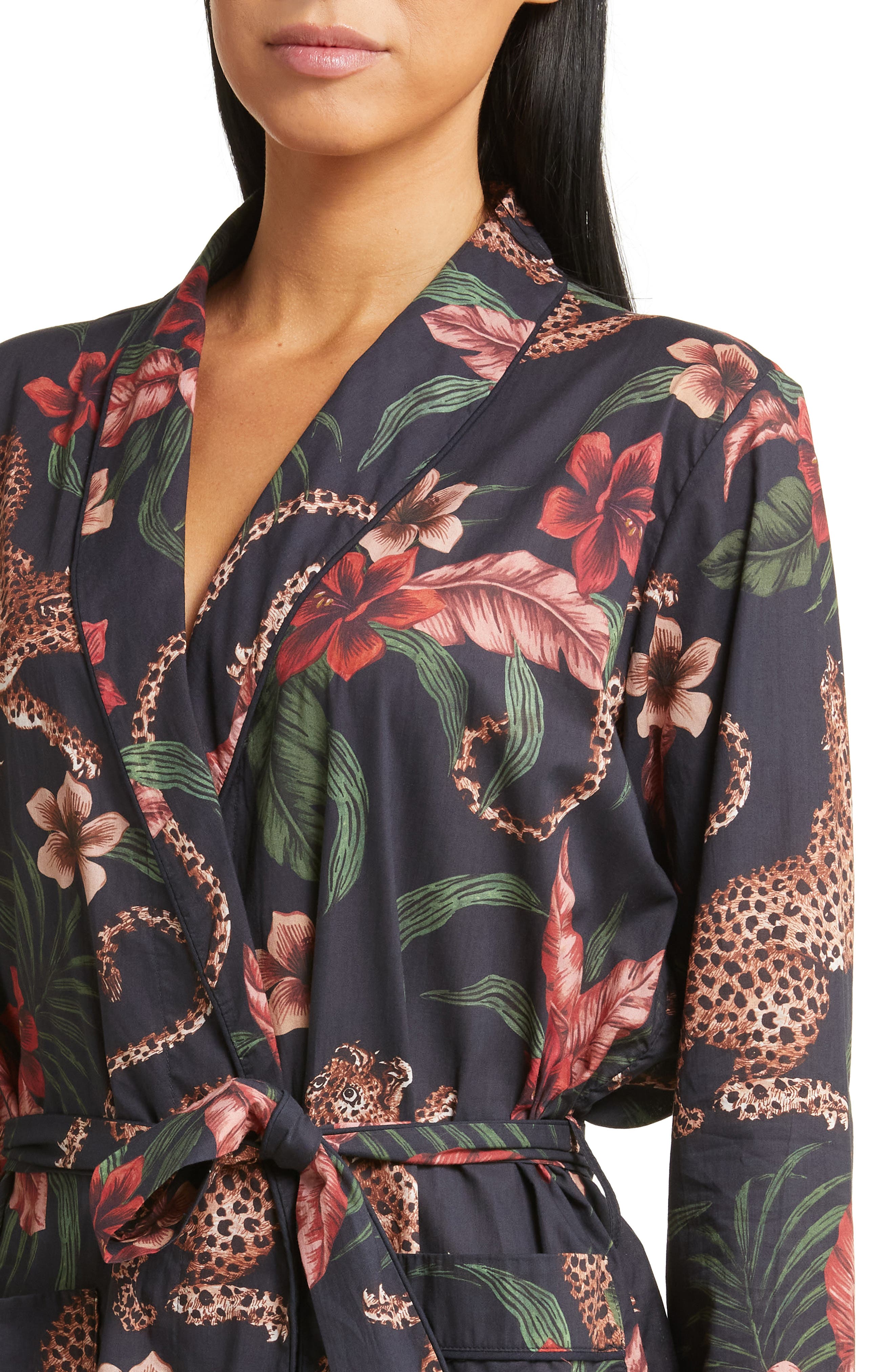 Desmond & Dempsey Floral Cotton Robe | Nordstromrack