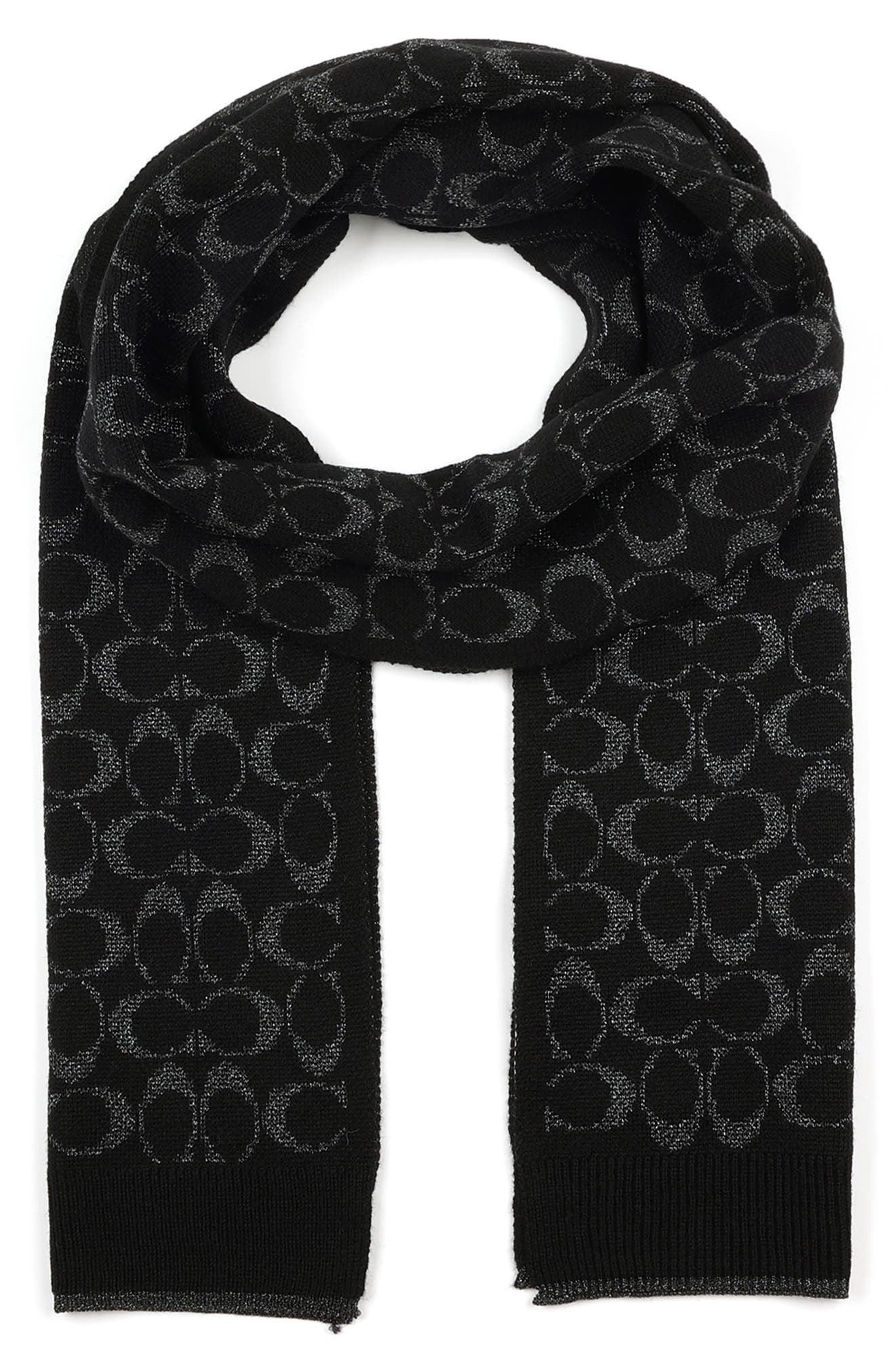 COACH Metallic Signature C Scarf | Nordstrom
