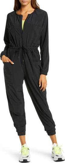 Zella Getaway Long Sleeve Zip-Up Jumpsuit | Nordstrom