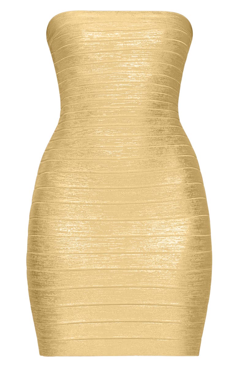 Herve Leger Metallic Foil Bandage Cocktail Minidress | Nordstromrack