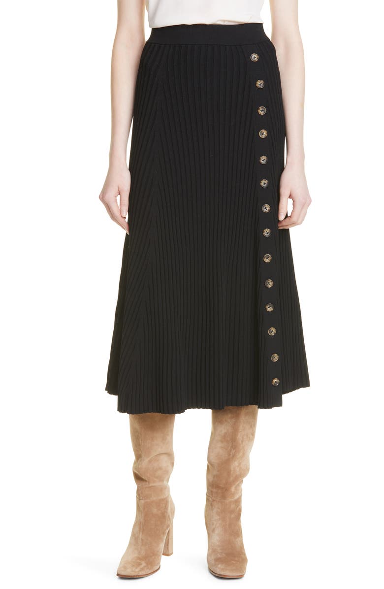 La Ligne Rib Button-Up Midi Skirt | Nordstromrack