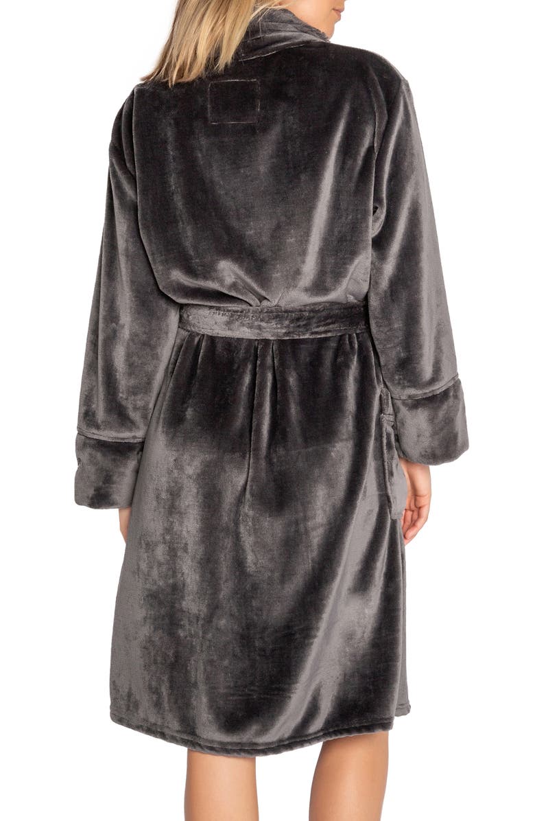 PJ Salvage Luxe Plush Faux Fur Trim Robe | Nordstromrack