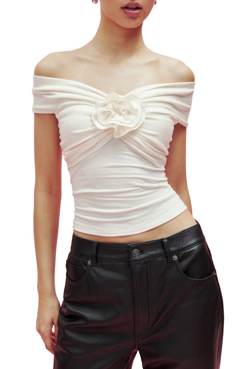 Reformation Emerald Rosette Off the Shoulder Top | Nordstromrack