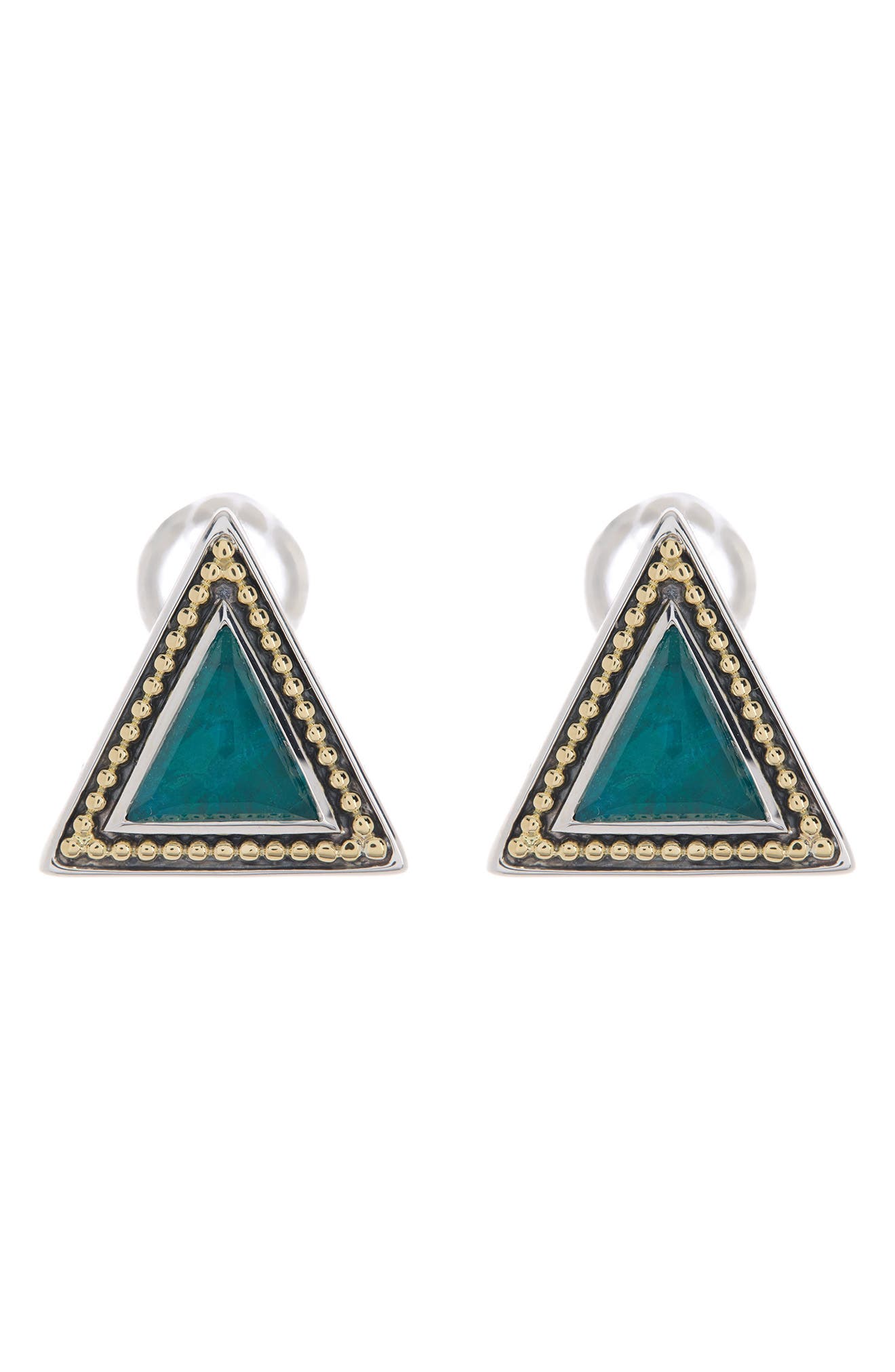 LAGOS Sterling Silver & 18K Yellow Gold Treasure Chest Chrysocolla ...