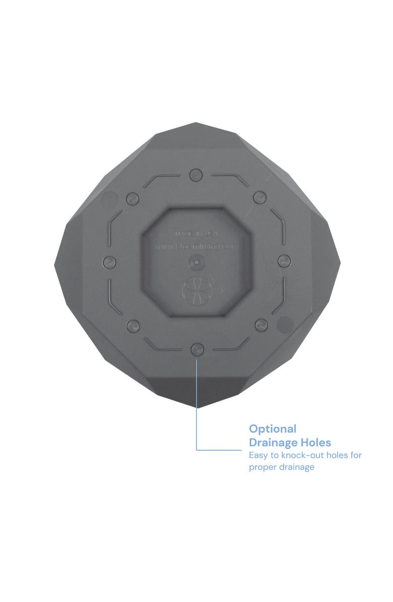 Bloem 8 Inch Tuxton Hexagon Small Resin Planter, Charcoal | Nordstrom