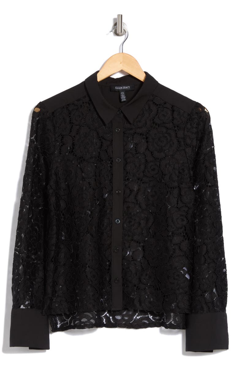 Ellen Tracy Lace Button-Up Shirt | Nordstromrack
