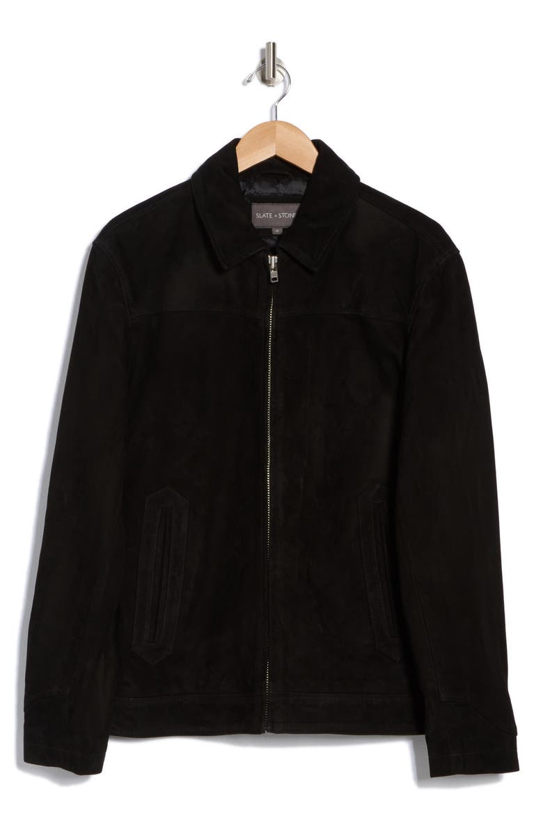 Slate & Stone Suede Zip Racer Jacket | Nordstromrack