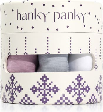 Hanky Panky Holiday Assorted 3-Pack Low Rise Cotton Thongs | Nordstrom