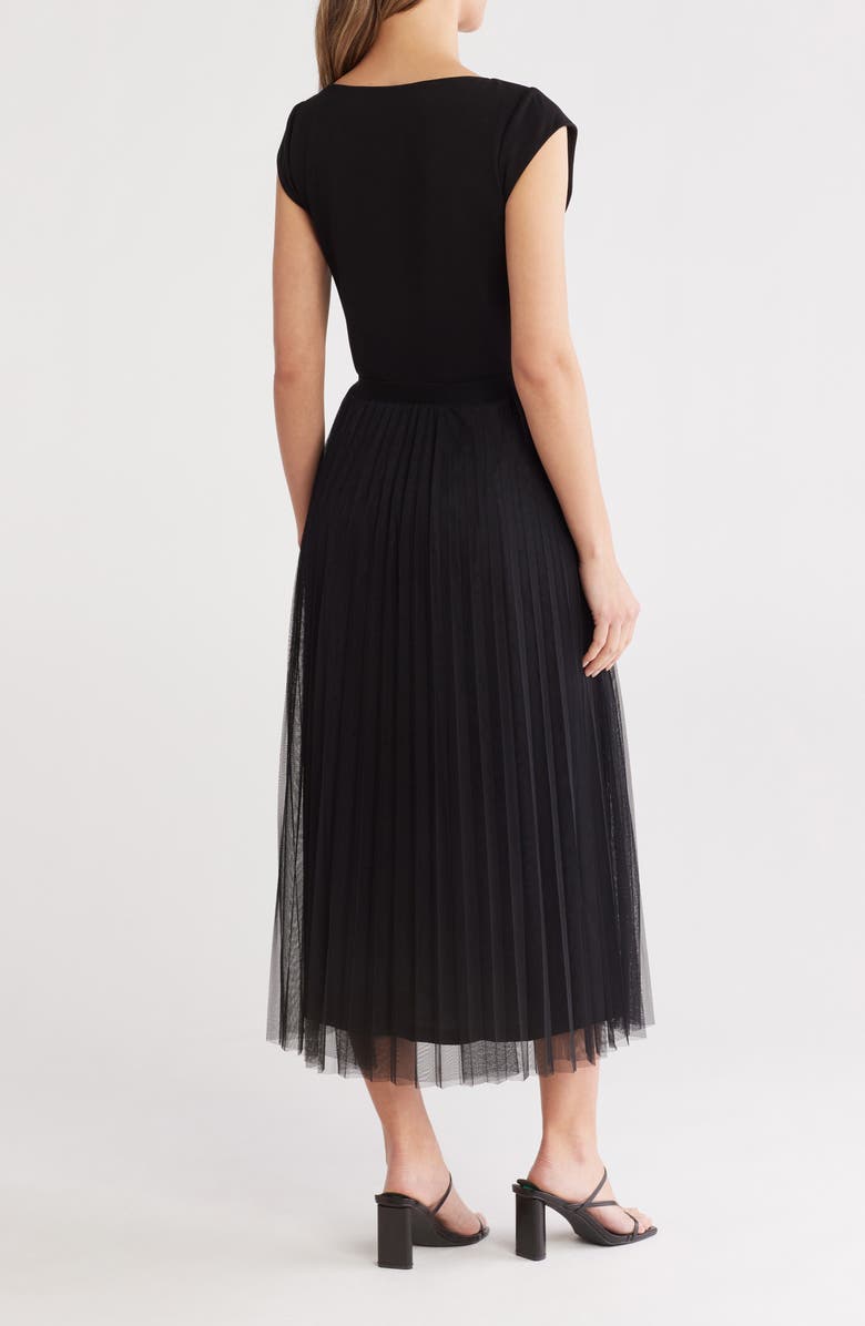 DR2 by Daniel Rainn Mixed Media Tulle Midi Dress | Nordstromrack