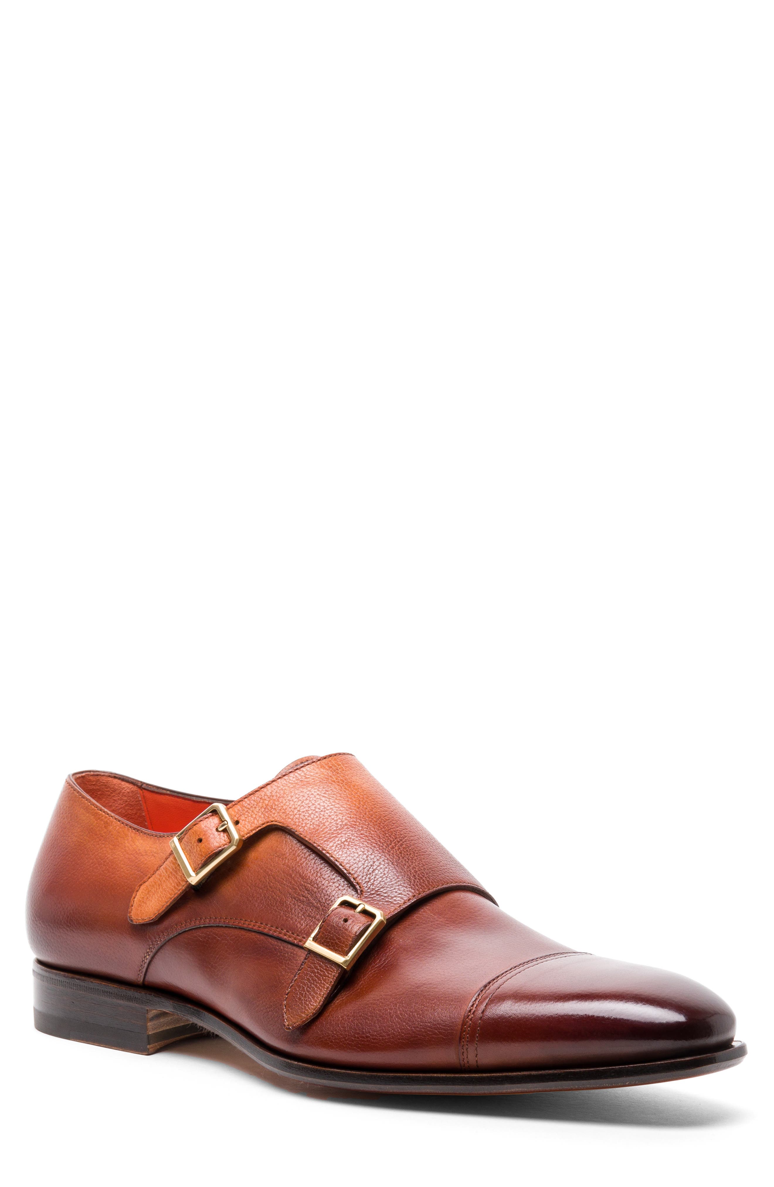 Santoni Double Monk Strap Leather Shoe (Men) | Nordstromrack