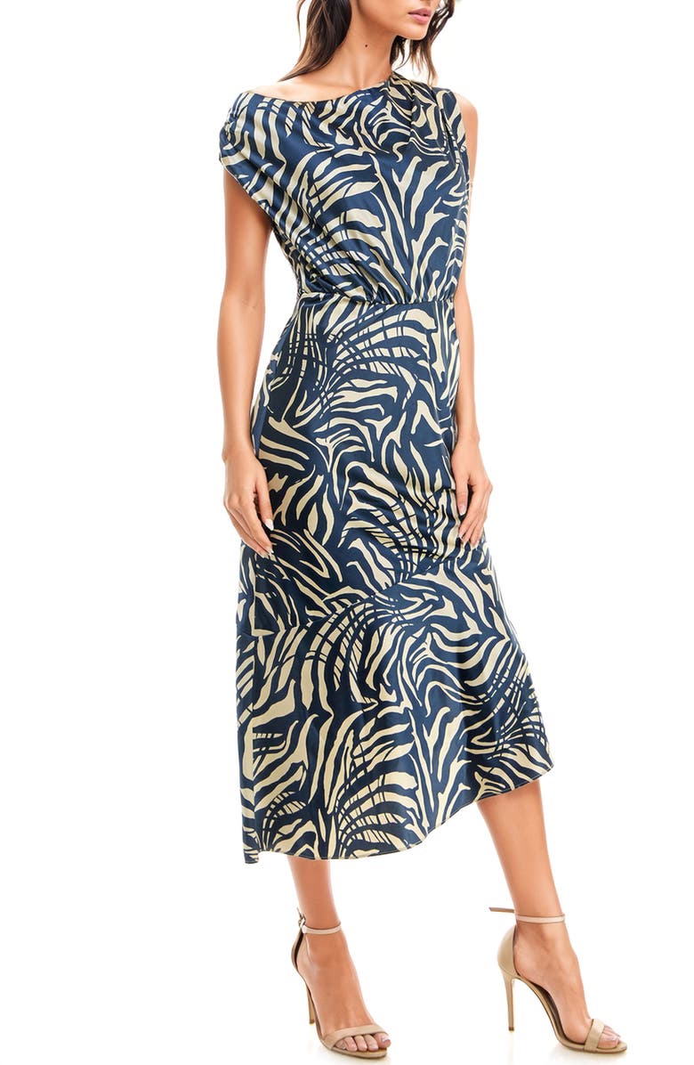 Socialite Animal Stripe Asymmetric Hem Dress | Nordstromrack
