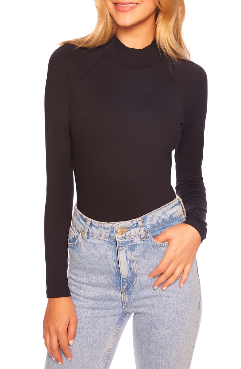 Susana Monaco Open Back Mock Neck Bodysuit | Nordstromrack