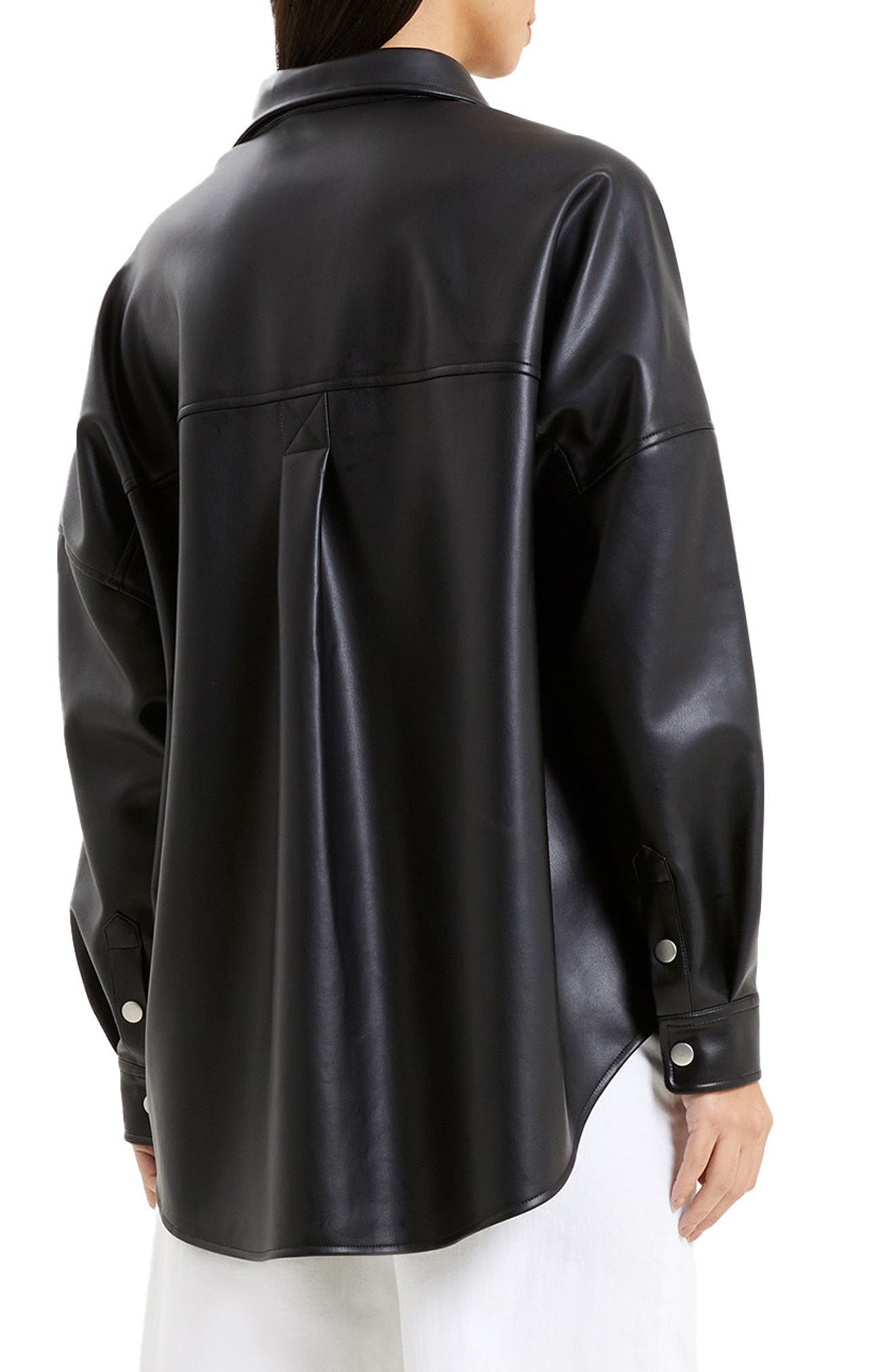 French Connection Crolenda Faux Leather Half Zip Pullover | Nordstromrack