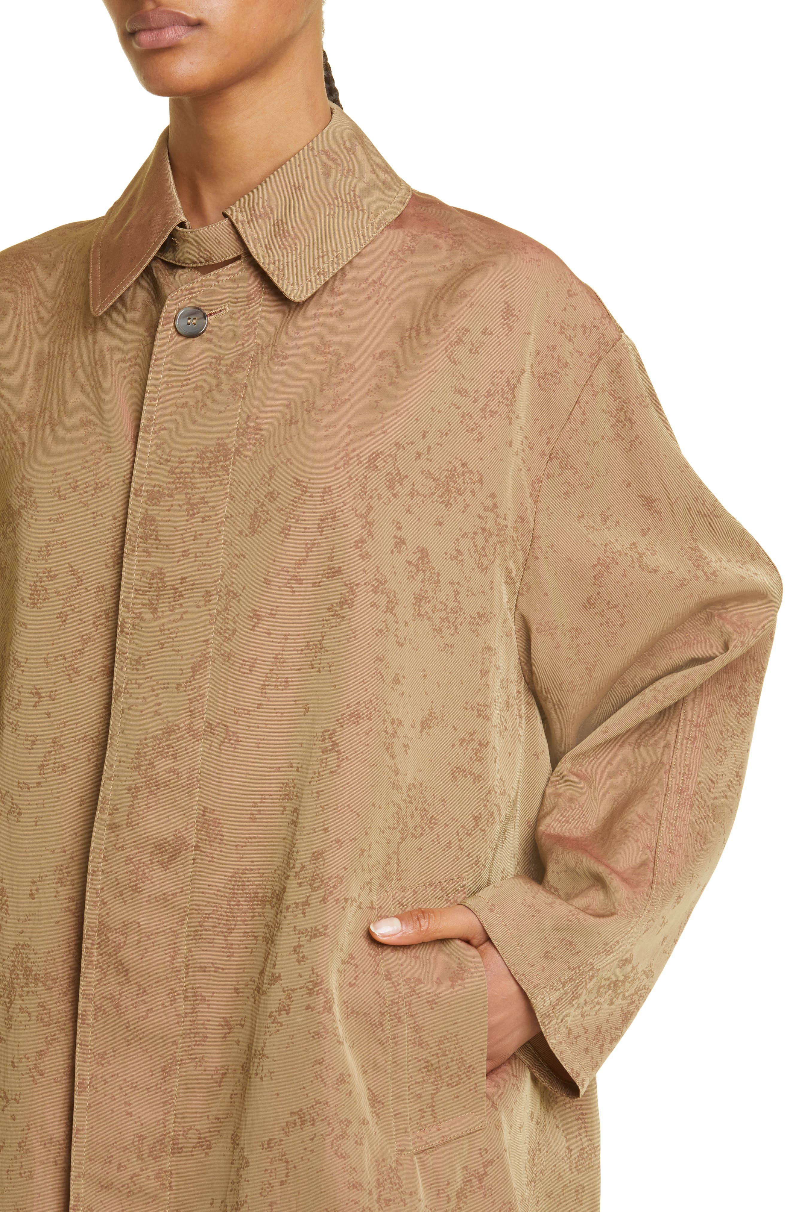 Maison Margiela Pigment Print Faille Trench Coat | Nordstrom