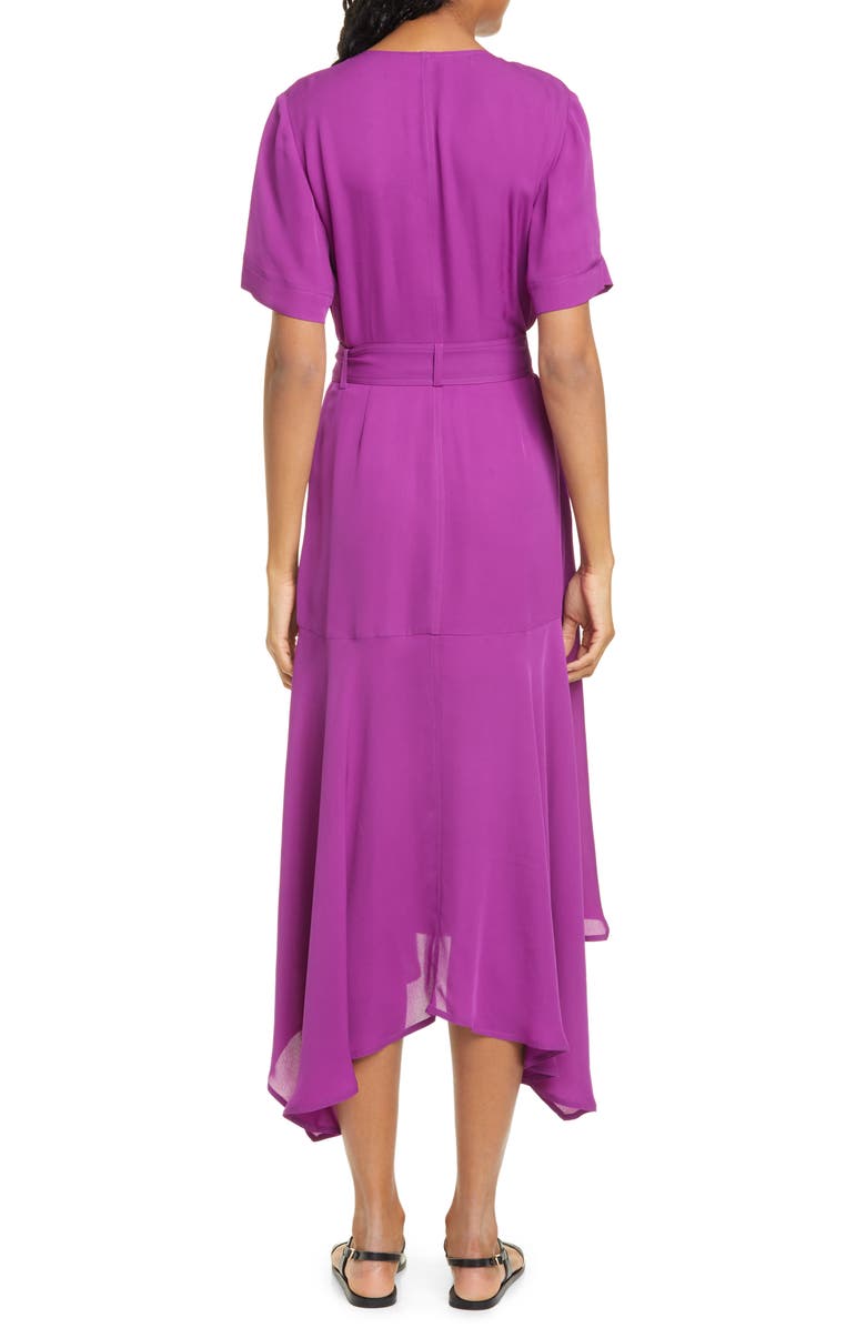 A.L.C. Claire Handkerchief Hem Silk Wrap Dress | Nordstromrack