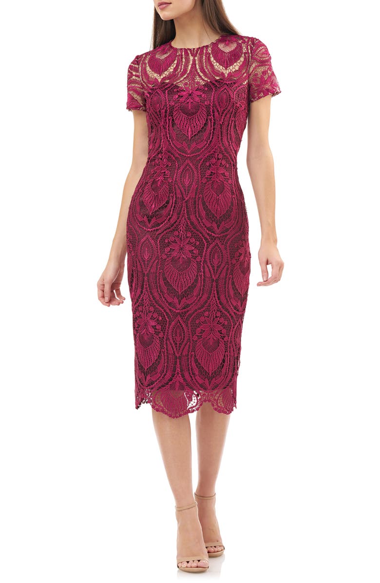 JS Collections Embroidered Lace Cocktail Dress | Nordstromrack