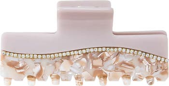 BY ADINA EDEN Rhinestone Two Tone Stone Large Claw Clip | Nordstrom
