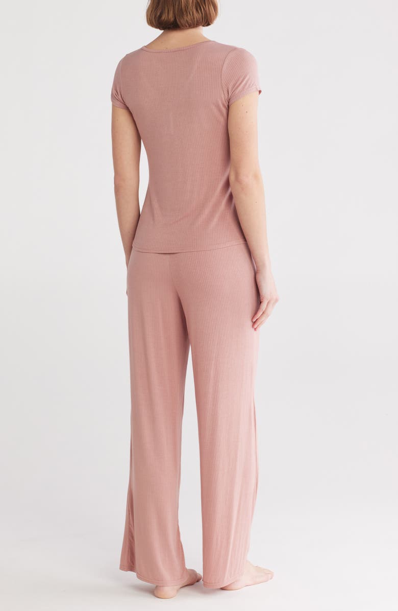 Danskin Drop Needle Jersey Top & Pants Pajamas | Nordstromrack