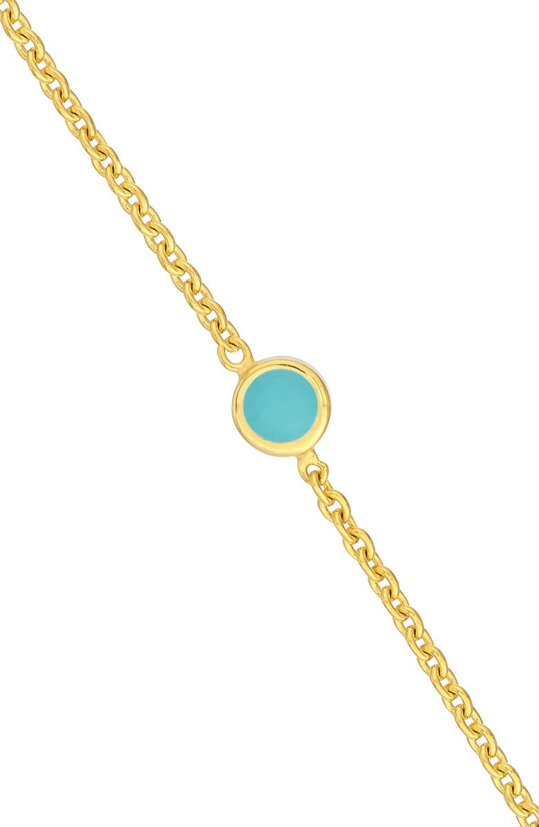 HAWLEY ST 14K Gold Enamel Disc Slider Chain Bracelet | Nordstromrack