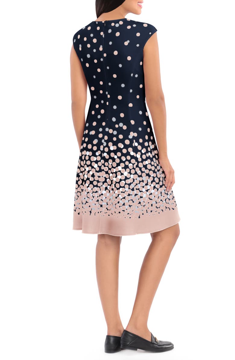 London Times Dot Cap Sleeve Fit & Flare Dress | Nordstromrack