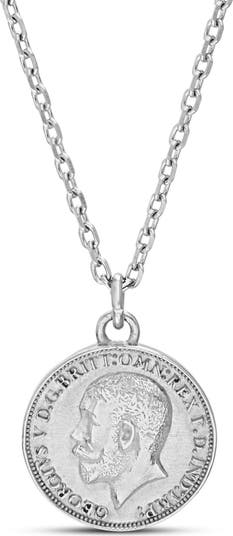 NES JEWELRY Men's Stainless Steel Georgivs V Coin Pendant Necklace ...