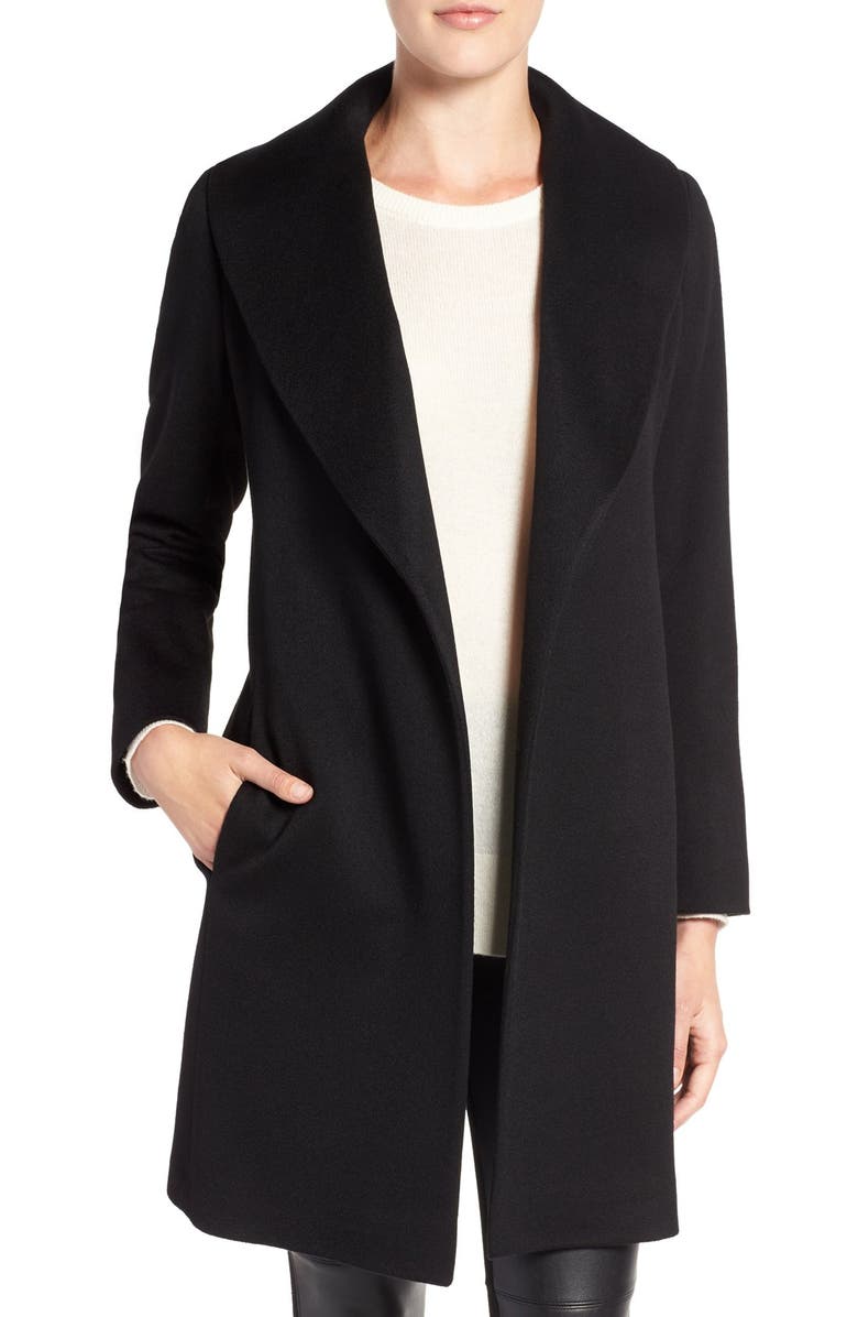 Fleurette Shawl Collar Cashmere Wrap Coat | Nordstrom