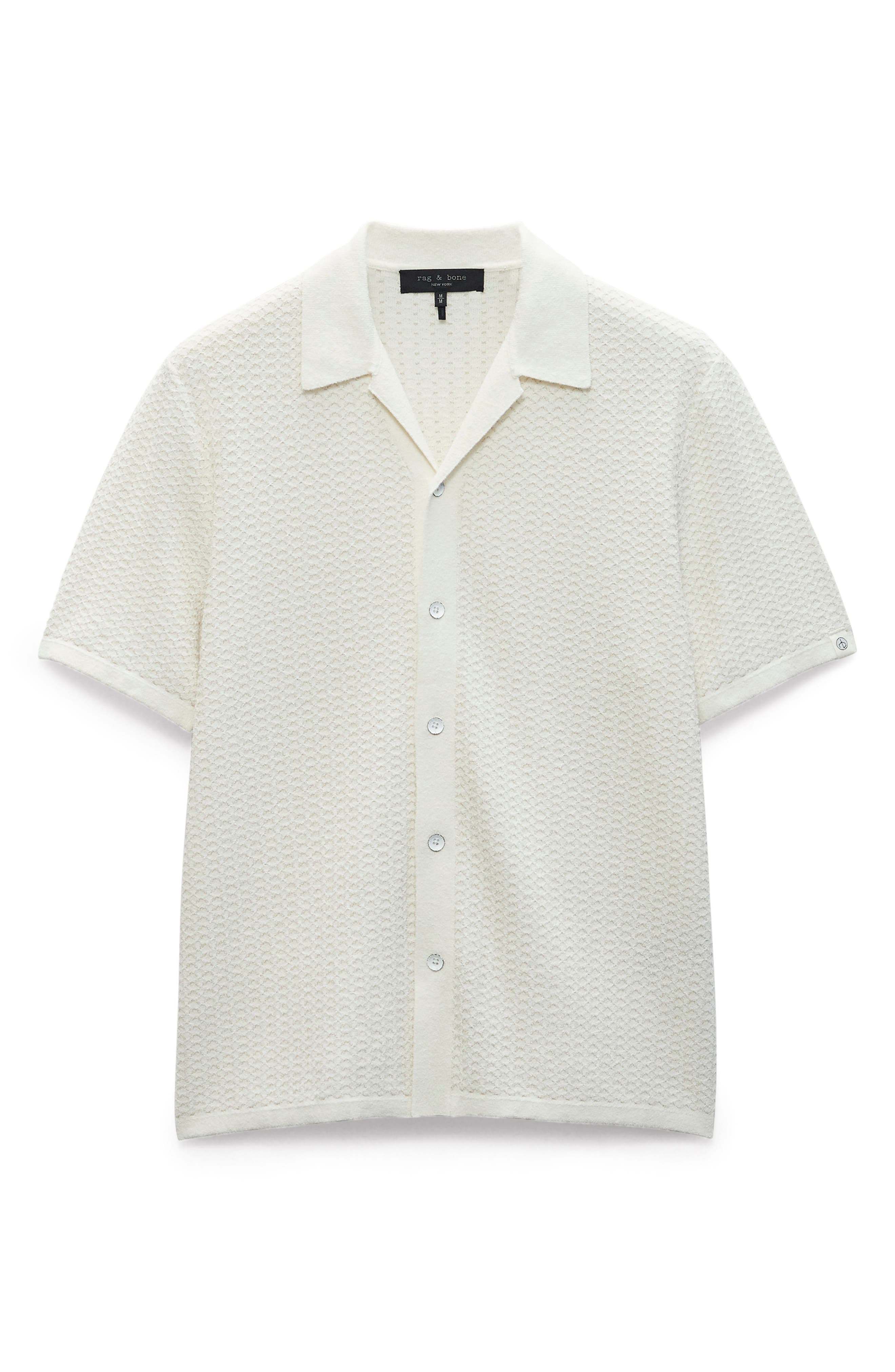 rag & bone Avery Jacquard Knit Camp Shirt | Nordstromrack
