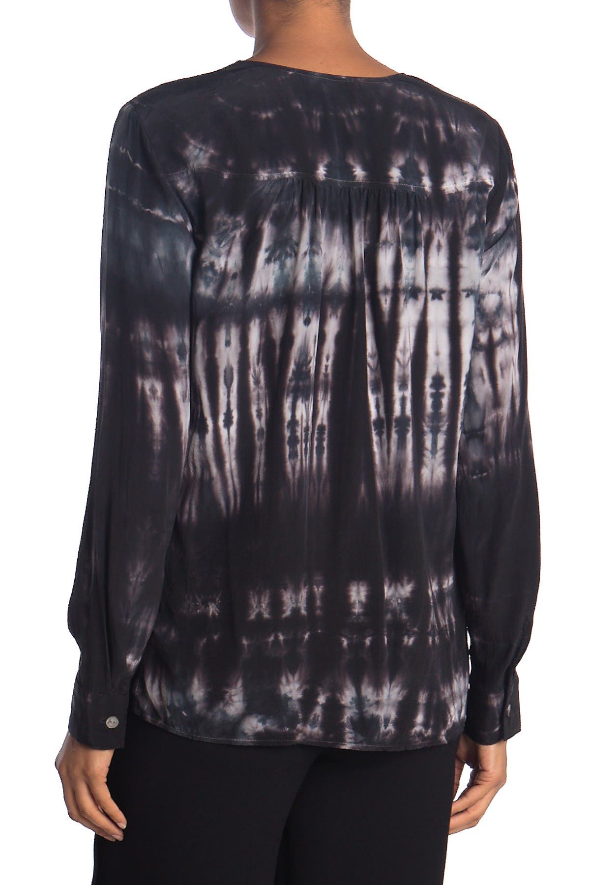 FIFTEEN TWENTY Tie-Dye Surplice Silk Blouse | Nordstromrack