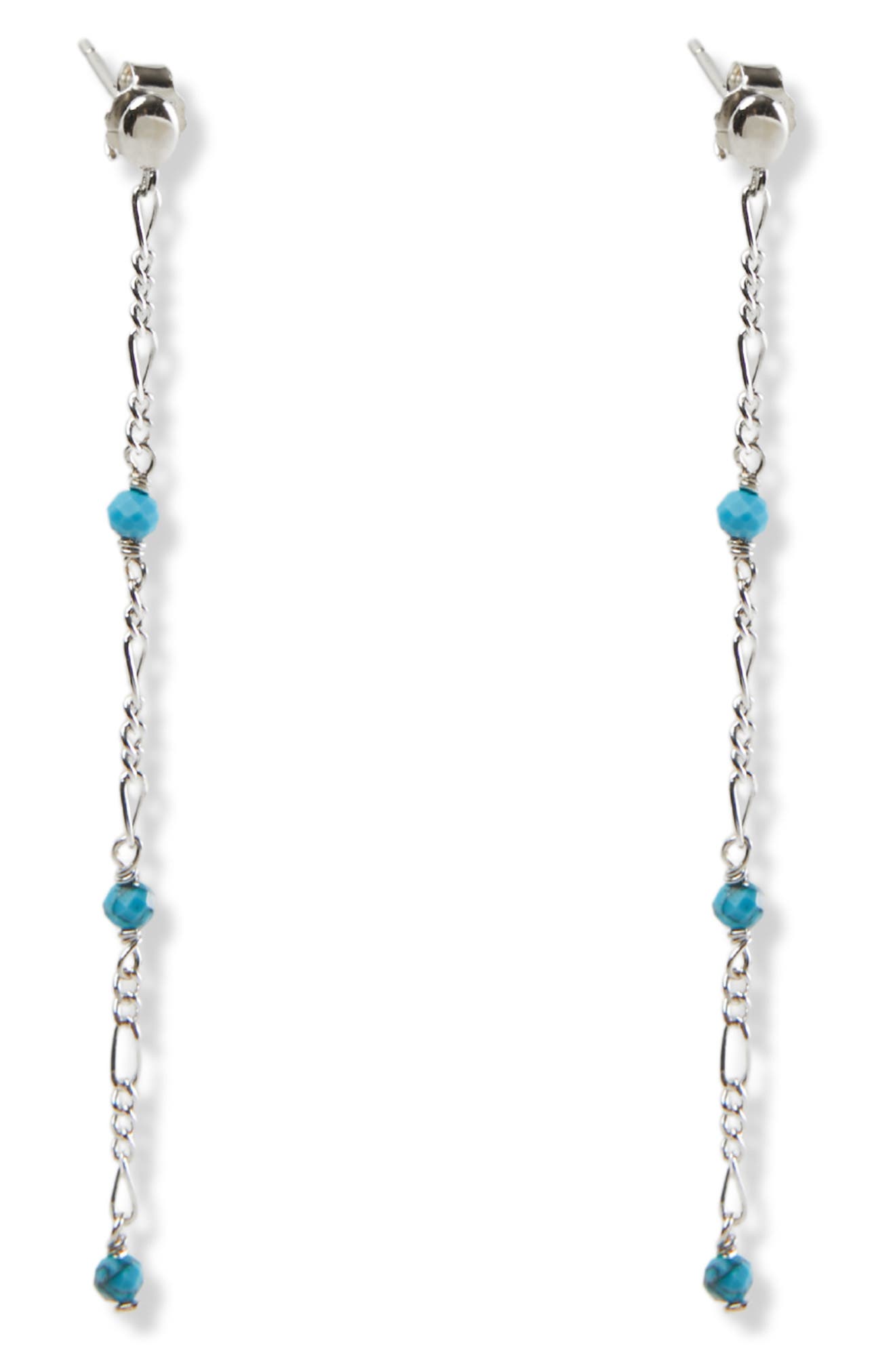 ARGENTO VIVO Stone Figaro Chain Linear Earrings | Nordstromrack