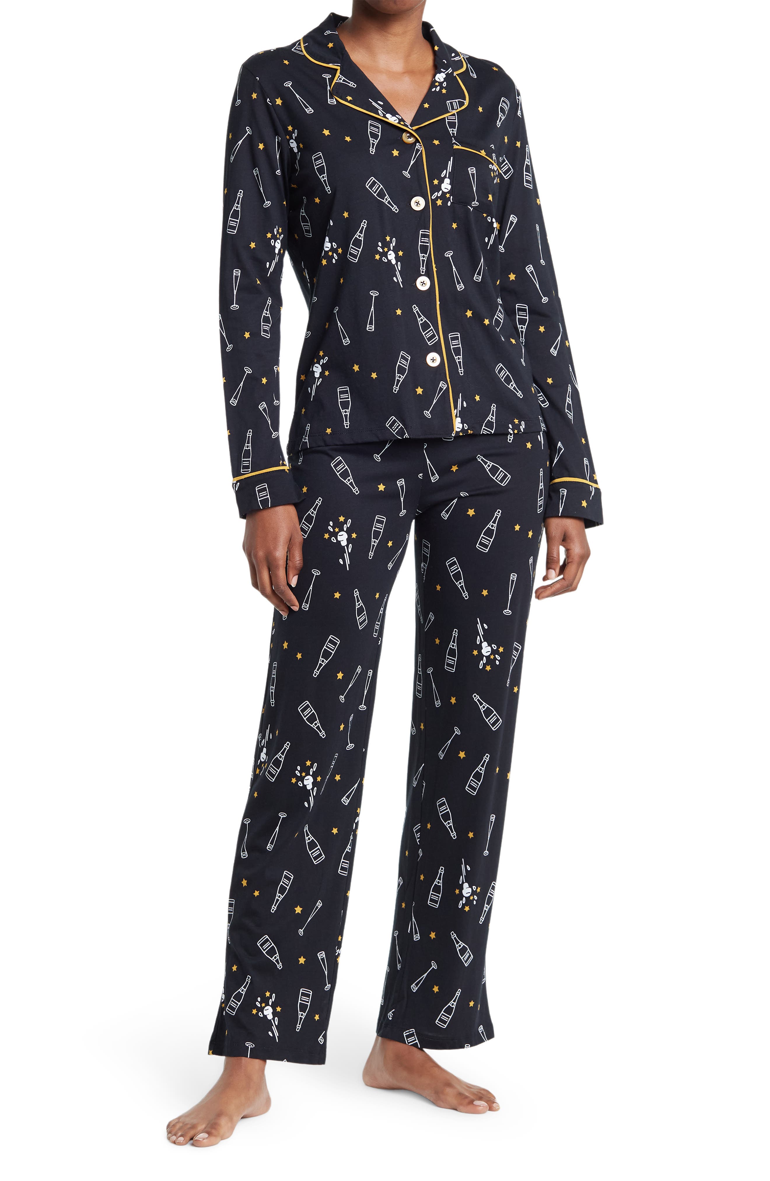 PJ Salvage Long Sleeve Top & Pants 2-Piece Pajama Set | Nordstromrack