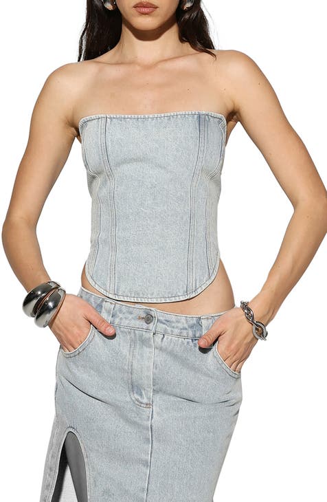 Women's Denim Corset Tops & Bustiers | Nordstrom