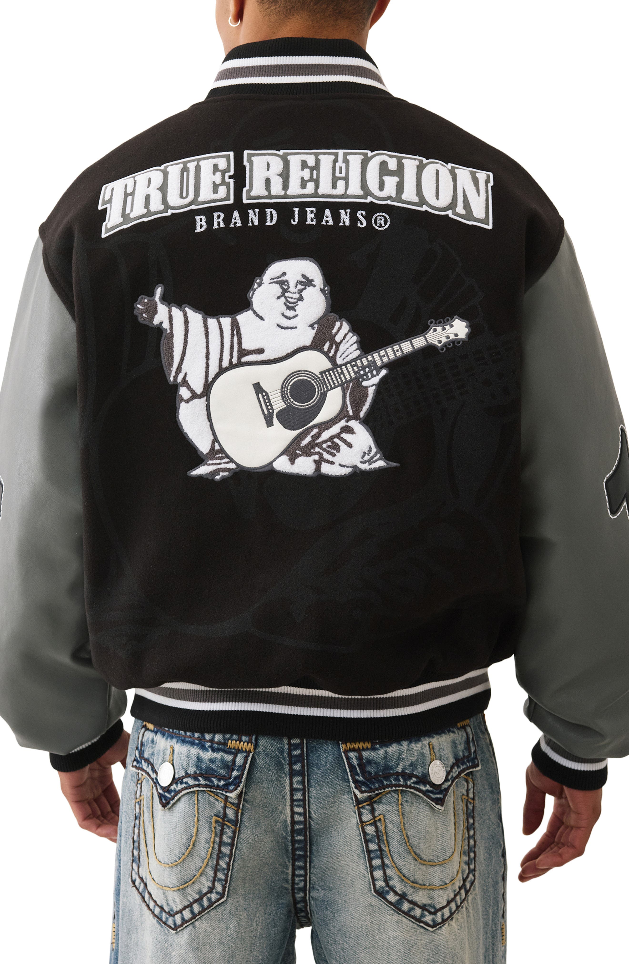 True Religion Overt Buddha Varsity Jacket | Nordstrom