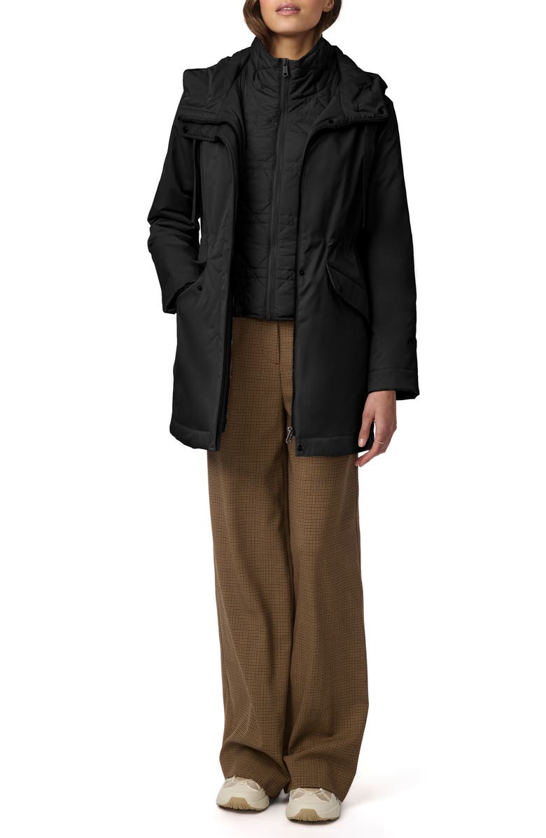 Bernardo Recycled Polyester Jacket with Removable Quilted Bib ...
