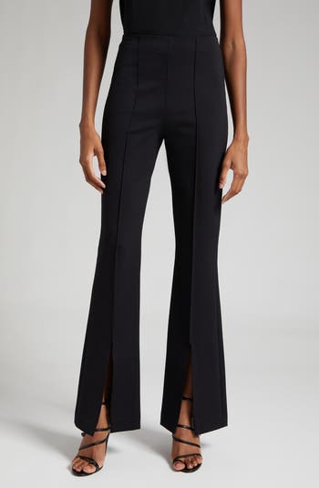 Alice + Olivia Emiko Split Cuff High Waist Flare Pants | Nordstrom