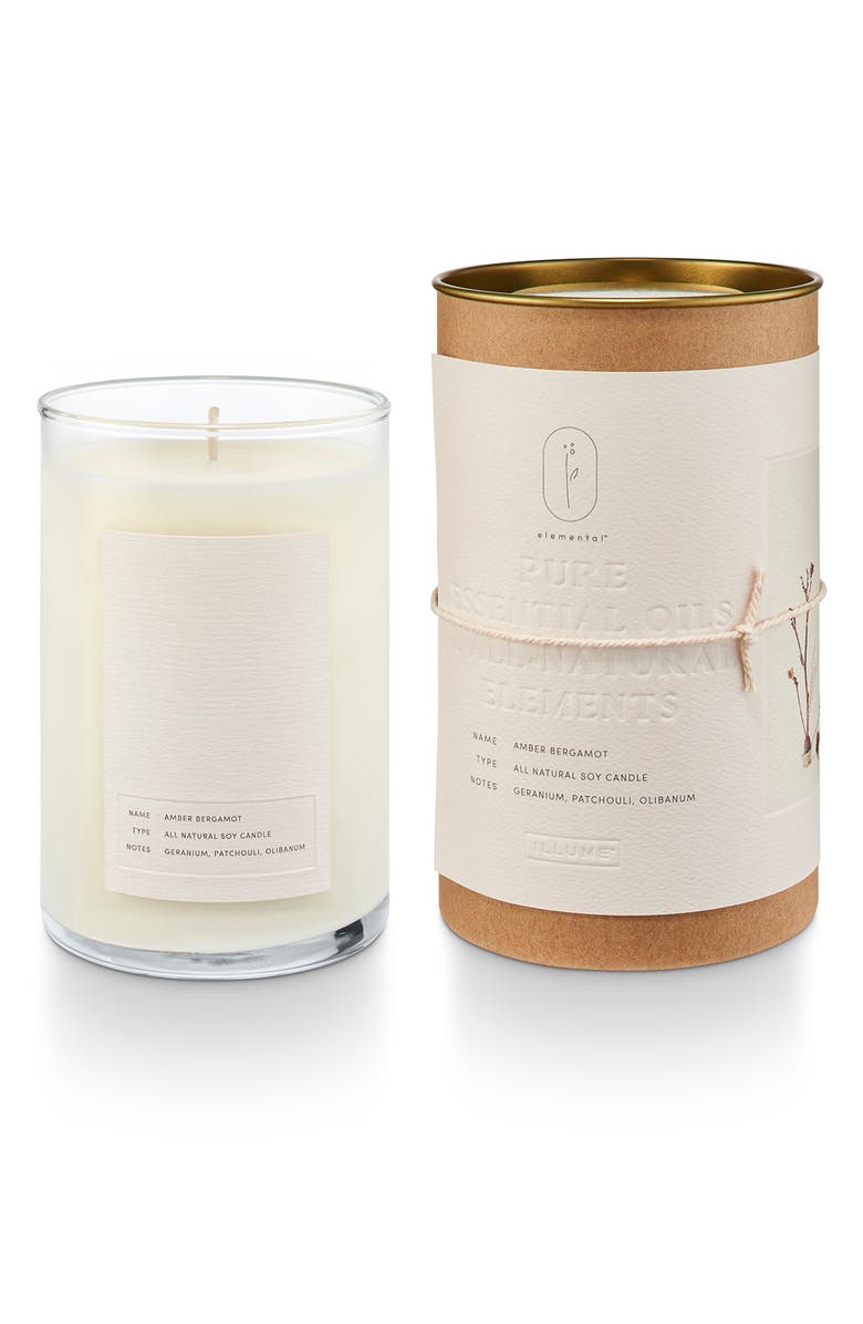 ILLUME® Elemental Amber Bergamot Natural Glass Candle | Nordstromrack