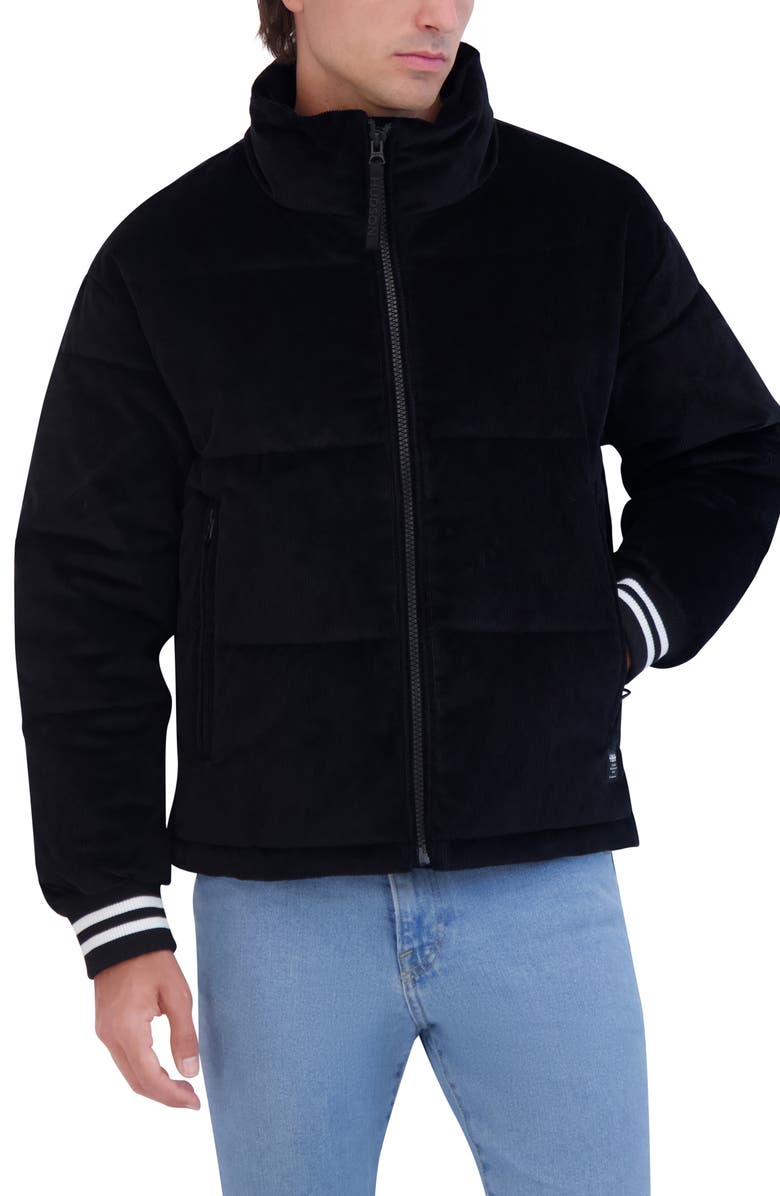 Hudson Jeans Varsity Corduroy Puffer Jacket | Nordstrom
