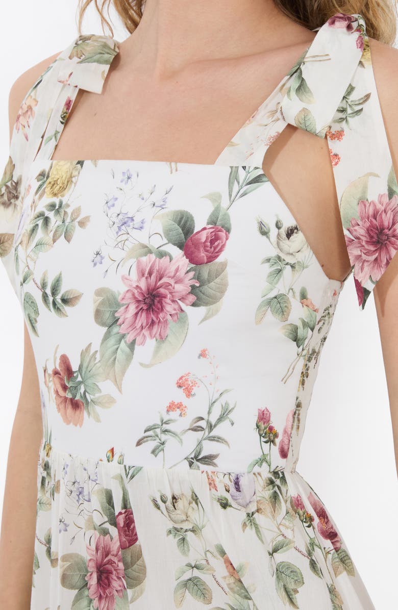 Alice + Olivia Monnie Print Tie Strap Ruffle Hem Maxi Dress | Nordstromrack