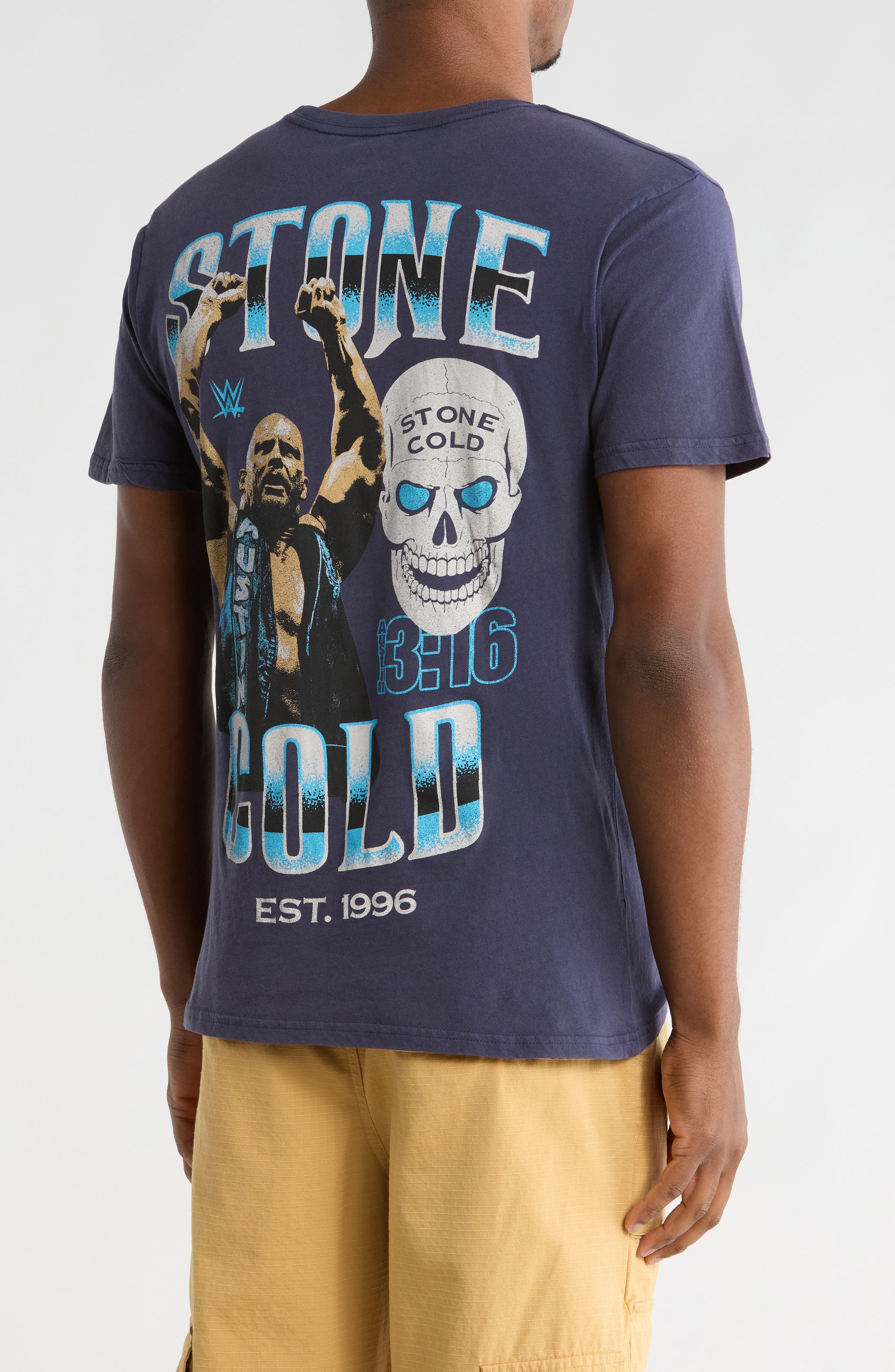 Goodie Two Sleeves Contrast Steve Austin Cotton Graphic T-Shirt ...