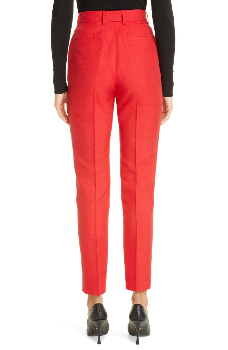 Dolce&Gabbana High Waist Shantung Pants | Nordstrom