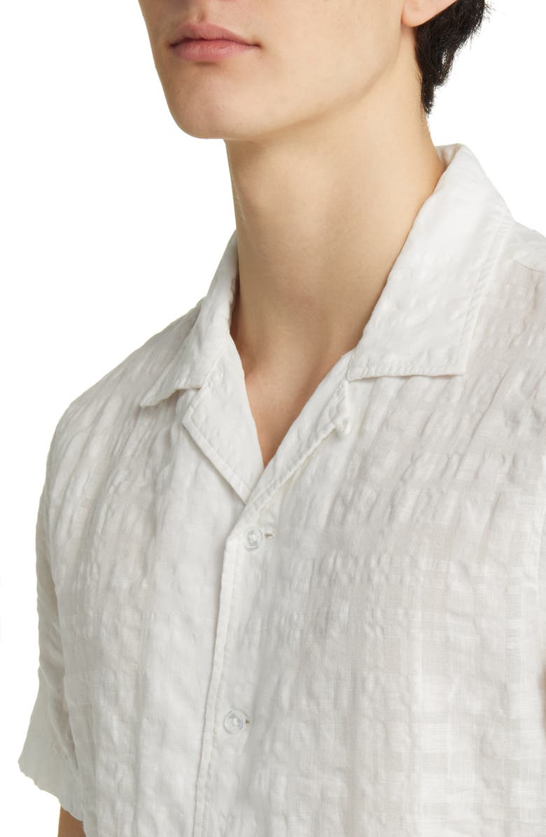 John Varvatos Danny Linen & Cotton Short Sleeve Camp Shirt | Nordstromrack