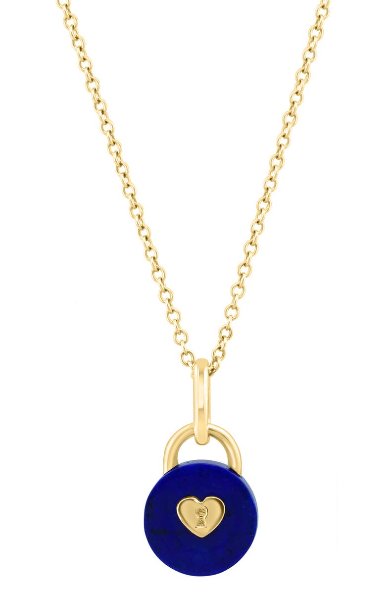 EFFY Lapis Lazuli Lock Pendant Necklace | Nordstromrack