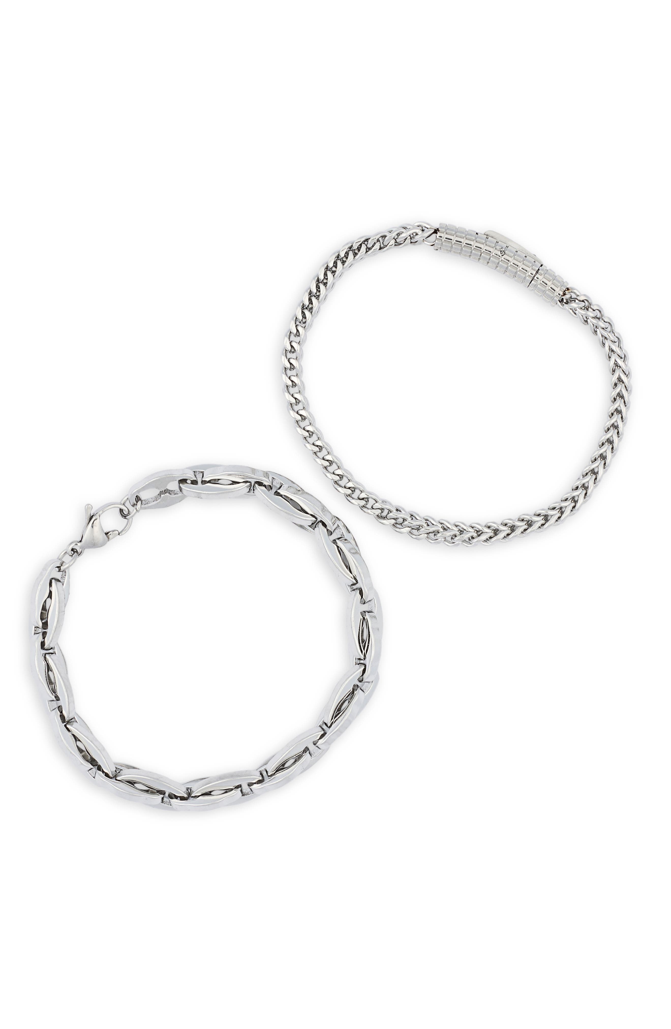 NORDSTROM RACK Men's Stainless Steel Bracelet Set | Nordstromrack