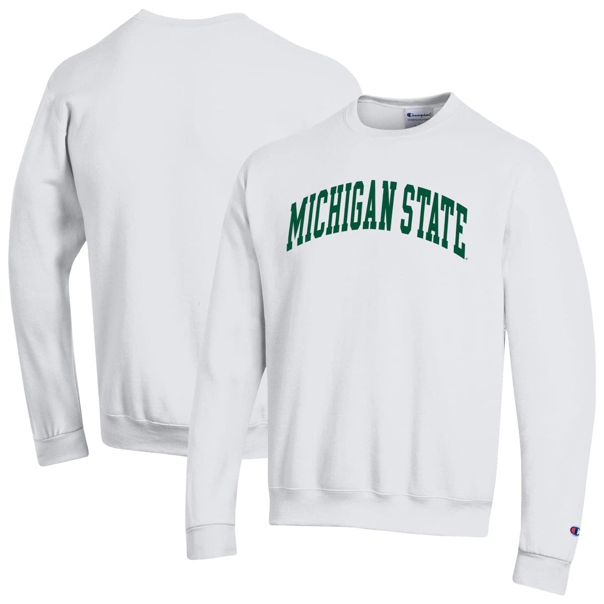 Champion Men's Champion White Michigan State Spartans Basic Arch Fleece ...
