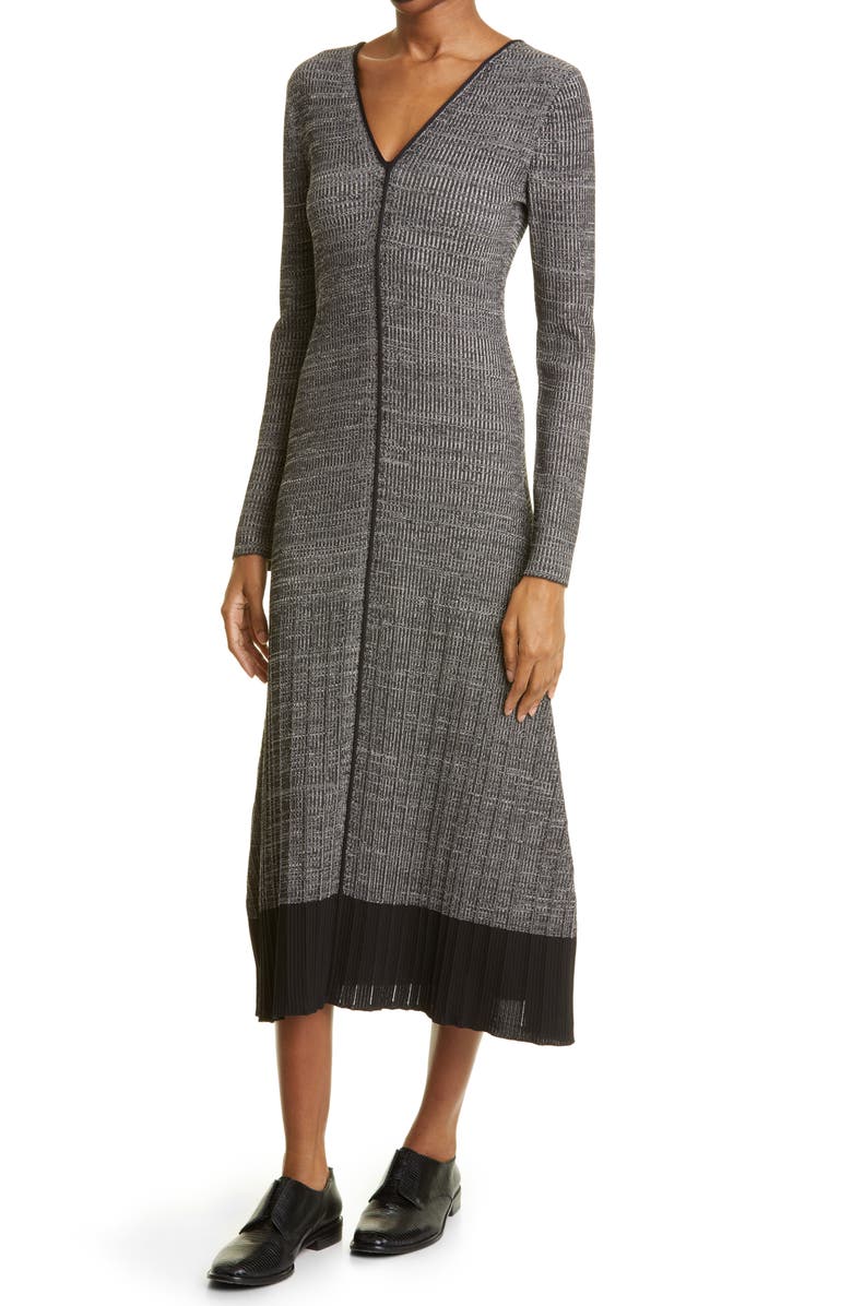 PARTOW Isla Long Sleeve Silk & Cotton Midi Dress | Nordstromrack
