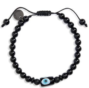Caputo & Co. Men's Evil Eye Protection Beaded Slider Bracelet ...