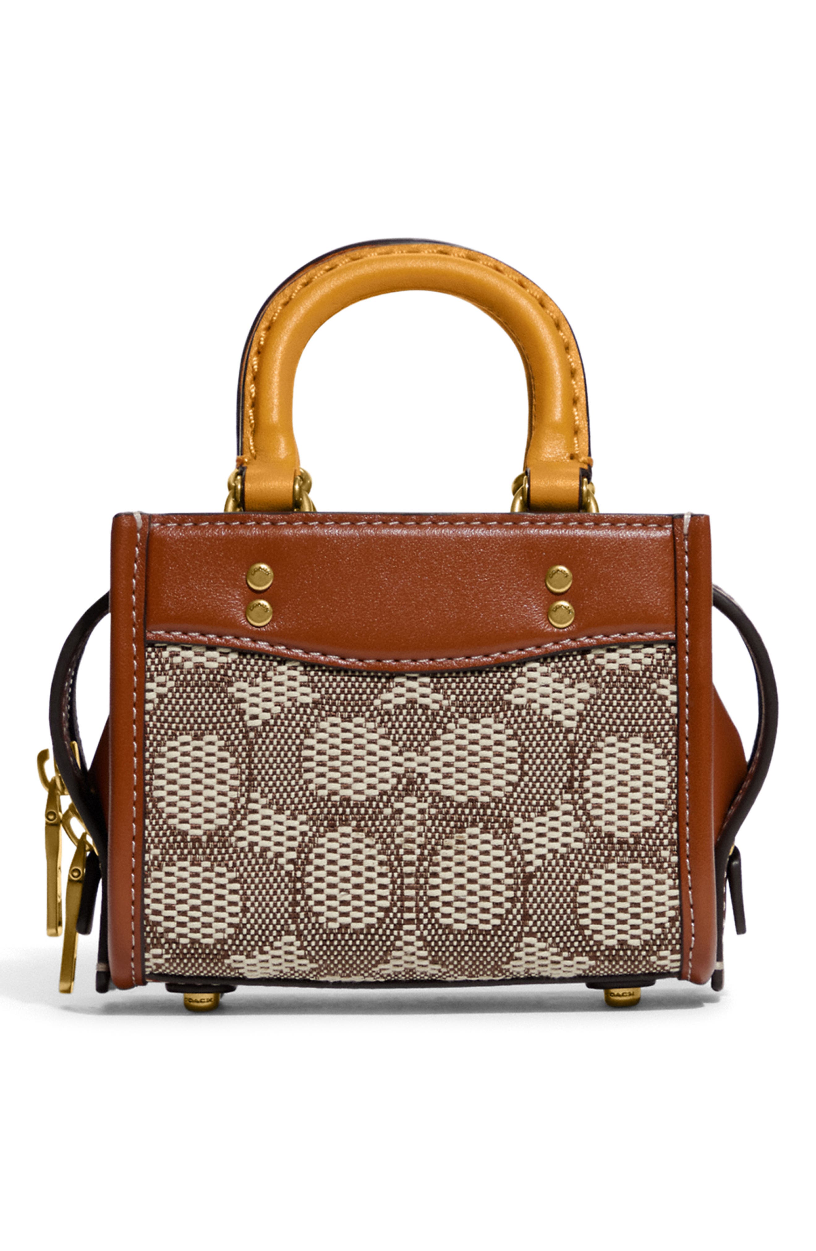 COACH Micro Rogue Signature Jacquard & Leather Crossbody Bag | Nordstrom