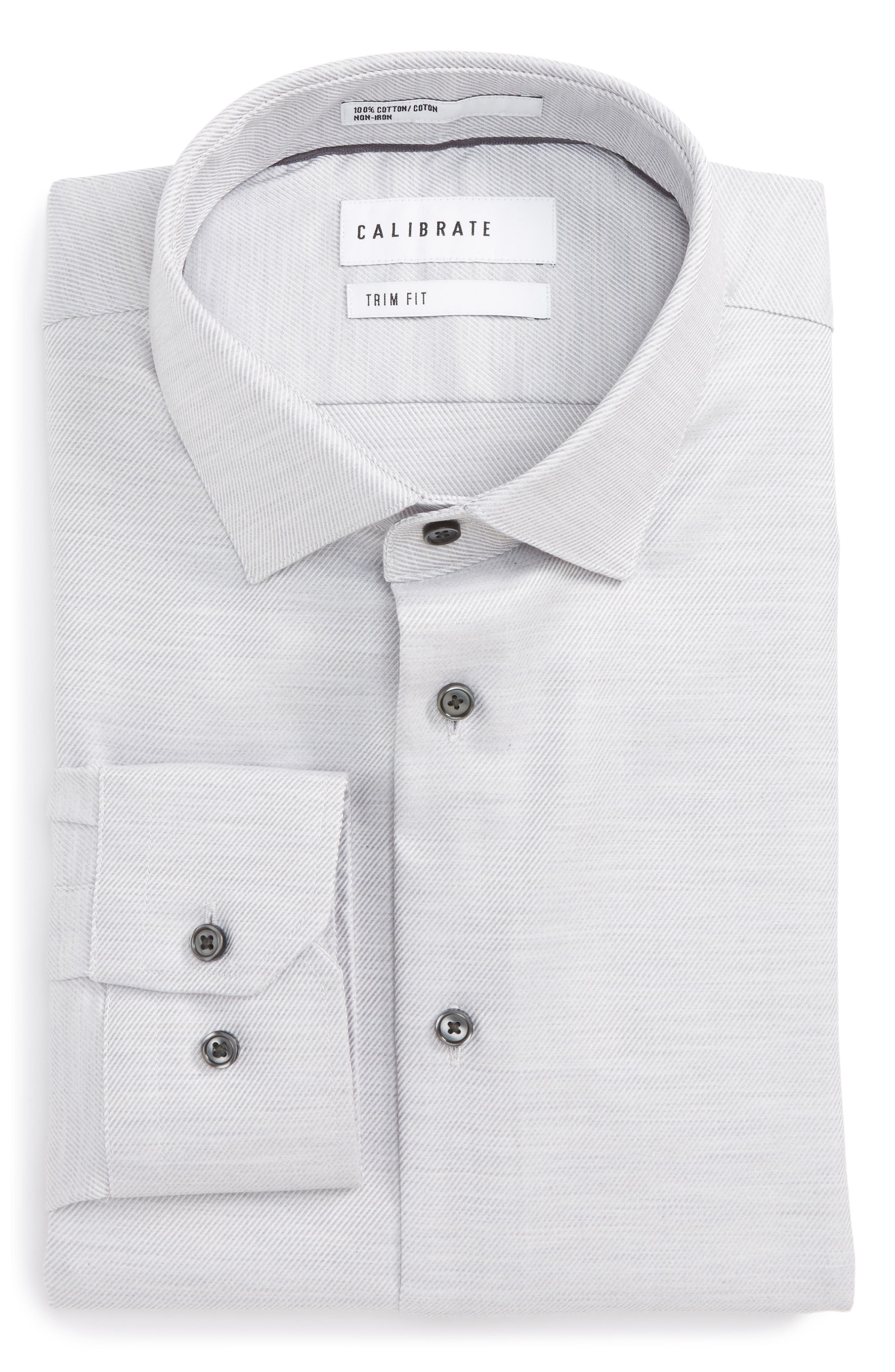 Calibrate Trim Fit Twill Dress Shirt | Nordstromrack