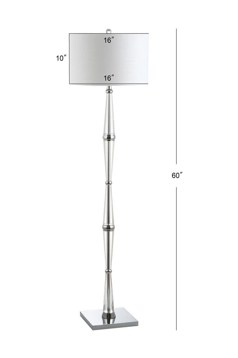 Francine 60" Crystal LED Floor Lamp, Chrome/Clear | Nordstrom